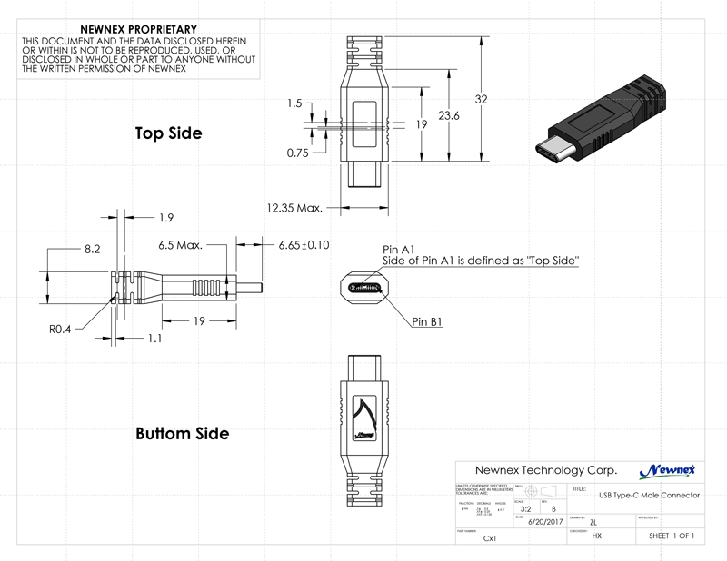USB 3.1 Type C Straight Cables
