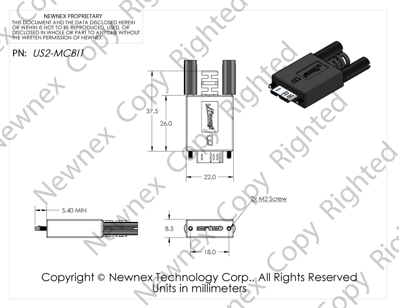 Premium Micro USB 3.0 Cable with Screw Lock and Right Angle Options